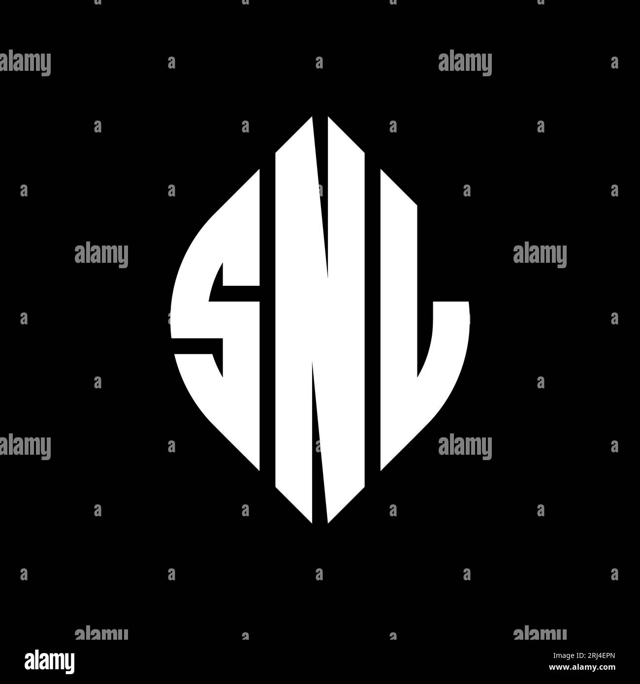 SNL circle letter logo design with circle and ellipse shape. SNL ...