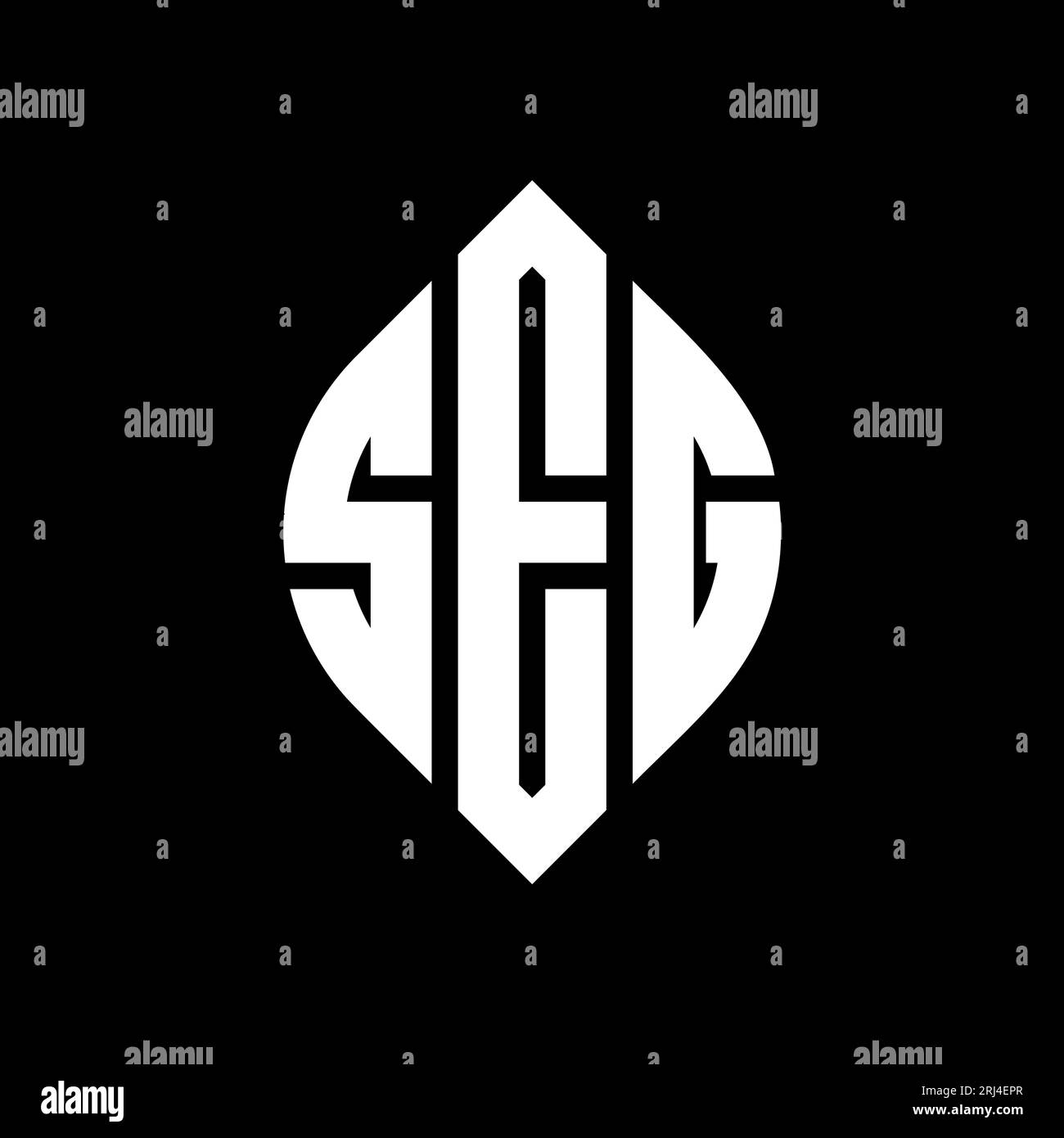 SEG circle letter logo design with circle and ellipse shape. SEG ...