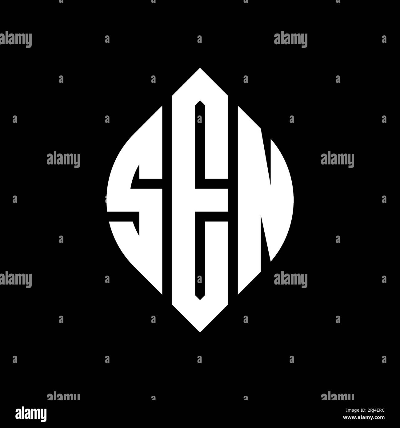 SEN circle letter logo design with circle and ellipse shape. SEN ...