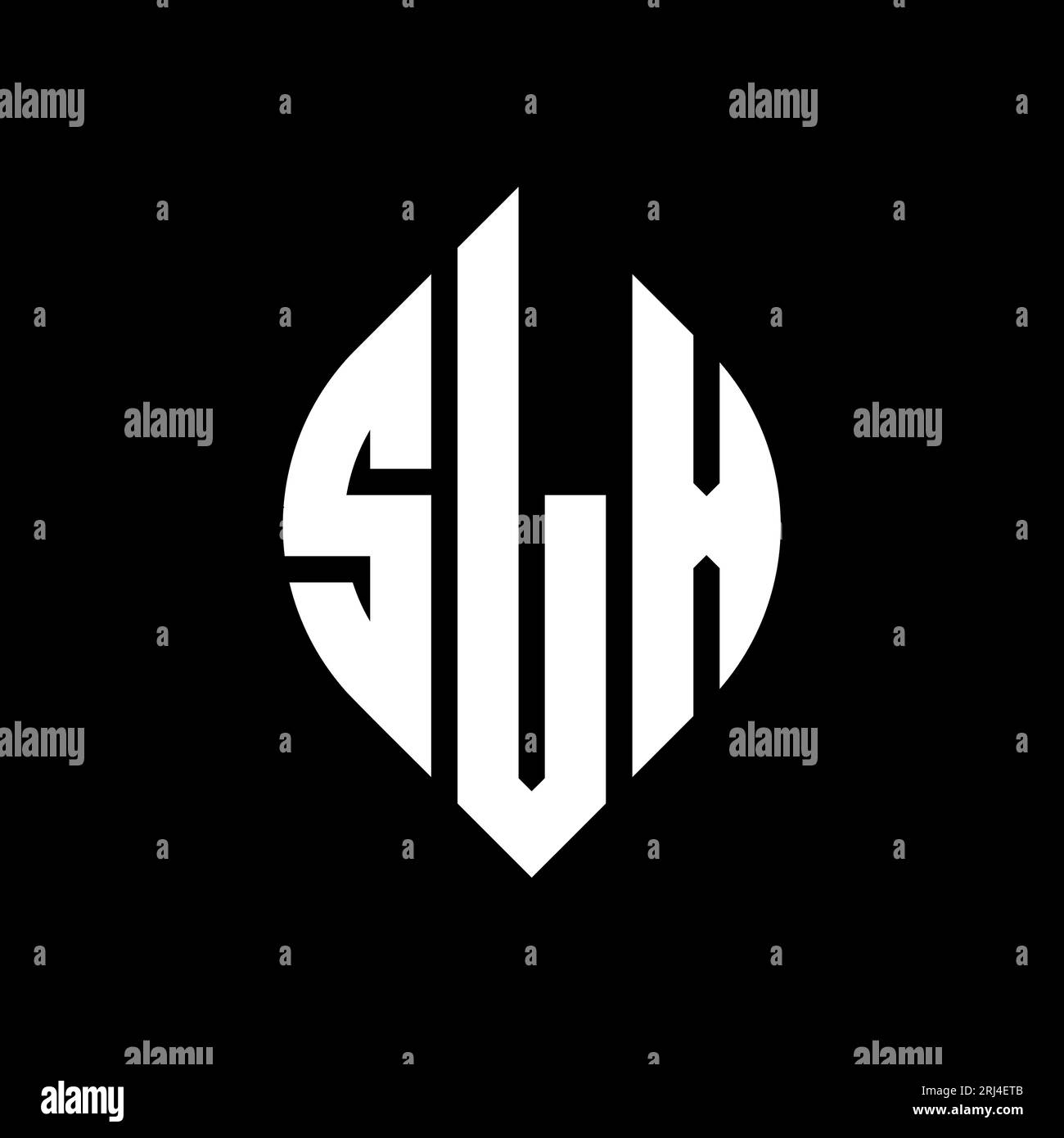 SLX circle letter logo design with circle and ellipse shape. SLX ...