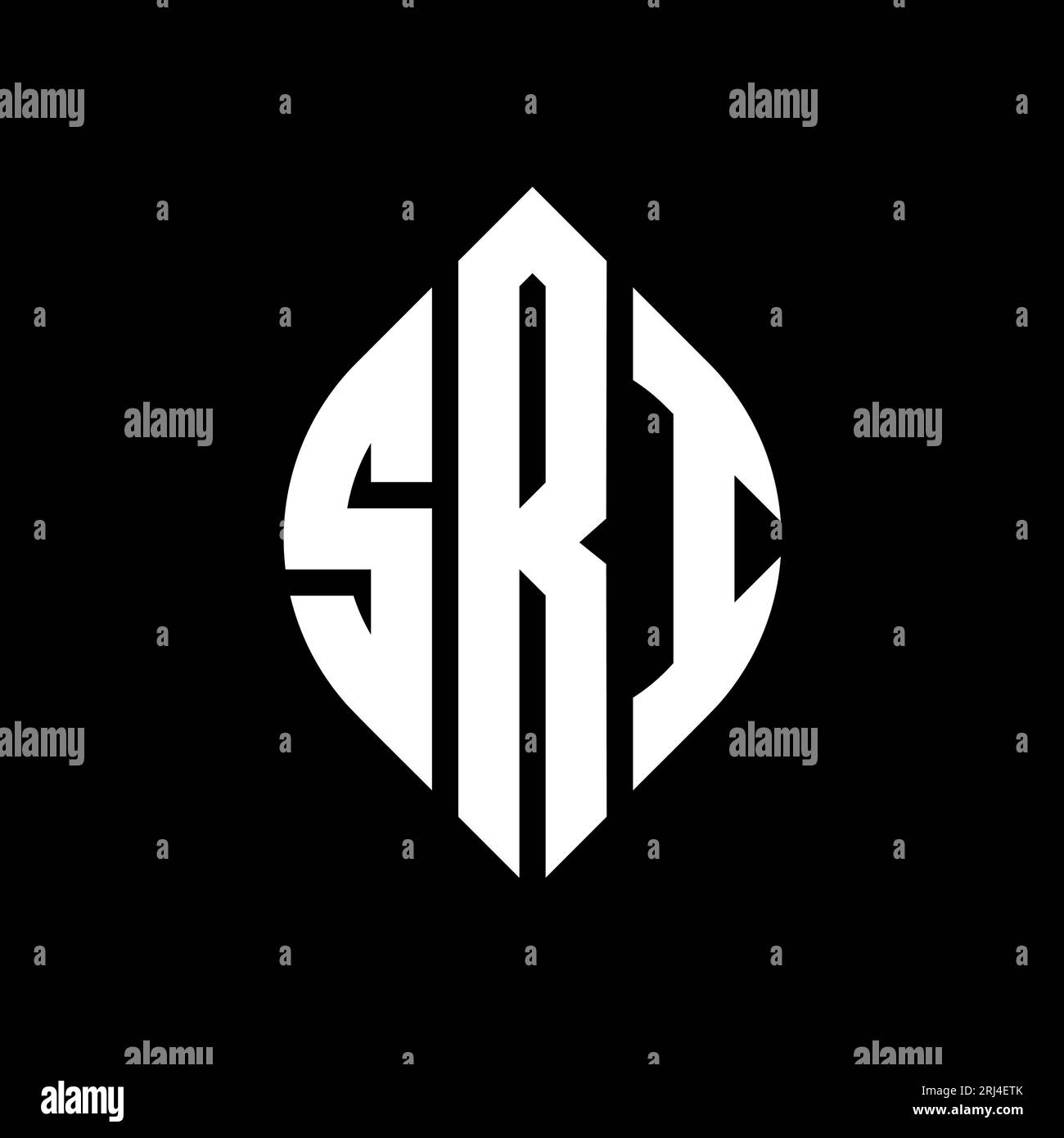 SRI circle letter logo design with circle and ellipse shape. SRI ...