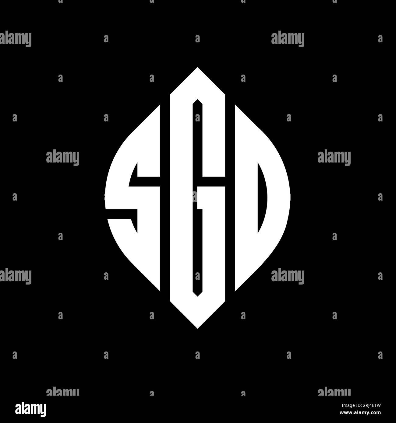 SGD circle letter logo design with circle and ellipse shape. SGD ...