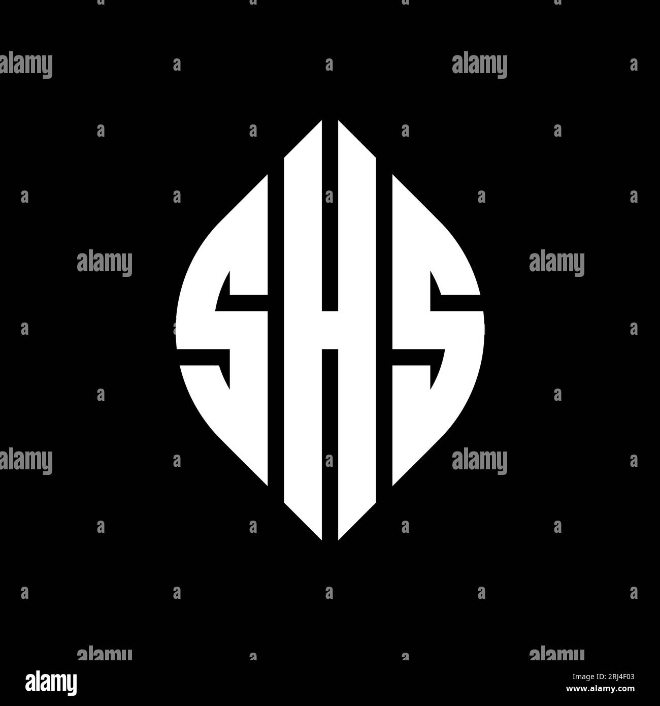 SHS circle letter logo design with circle and ellipse shape. SHS ...