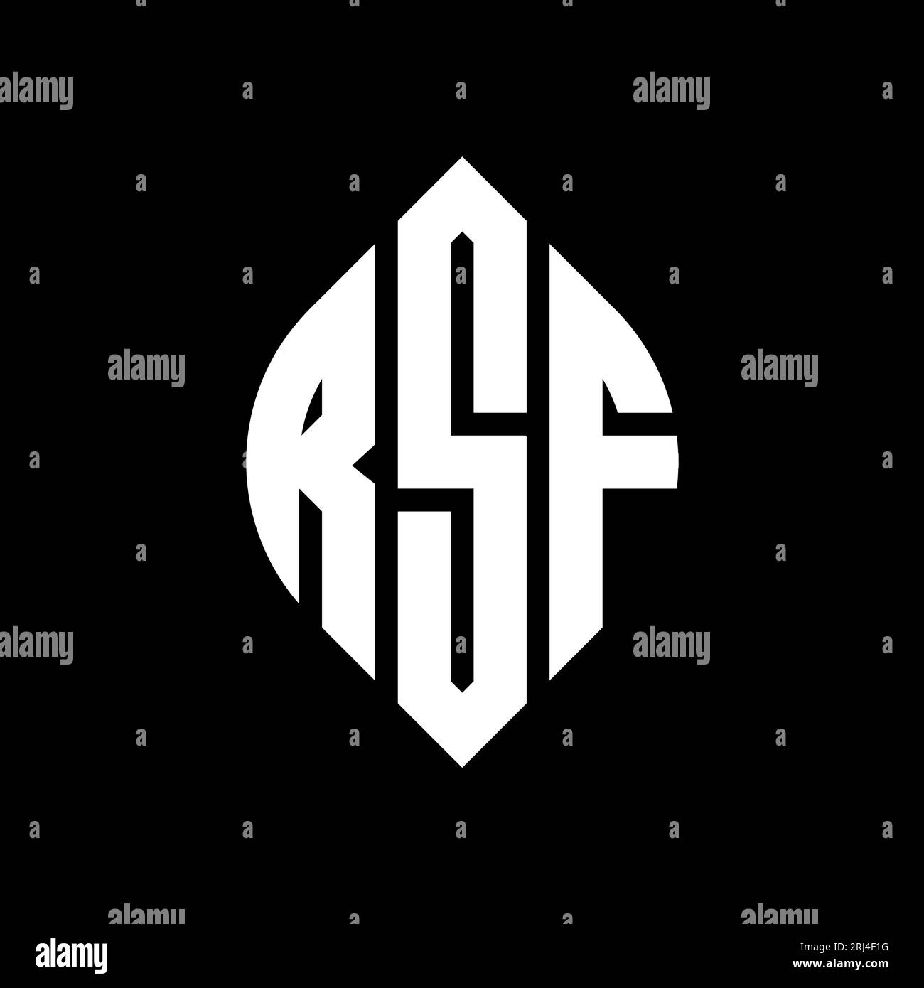 RSF circle letter logo design with circle and ellipse shape. RSF ...