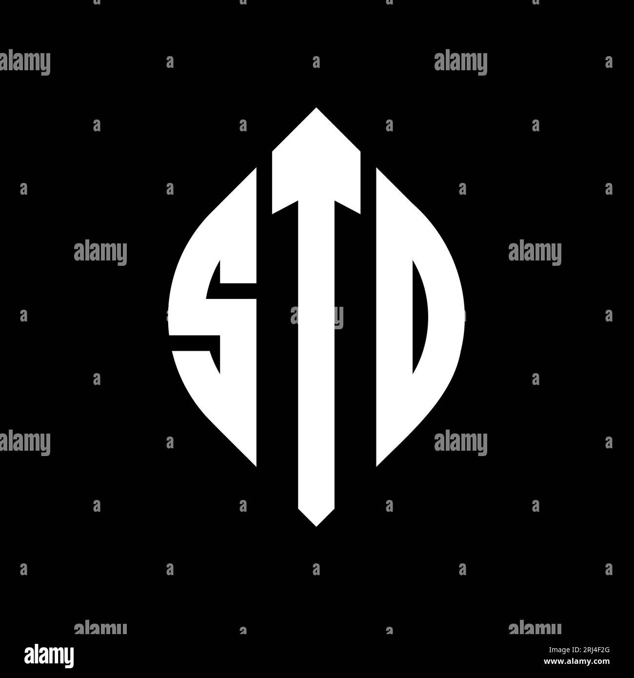 STO circle letter logo design with circle and ellipse shape. STO ...