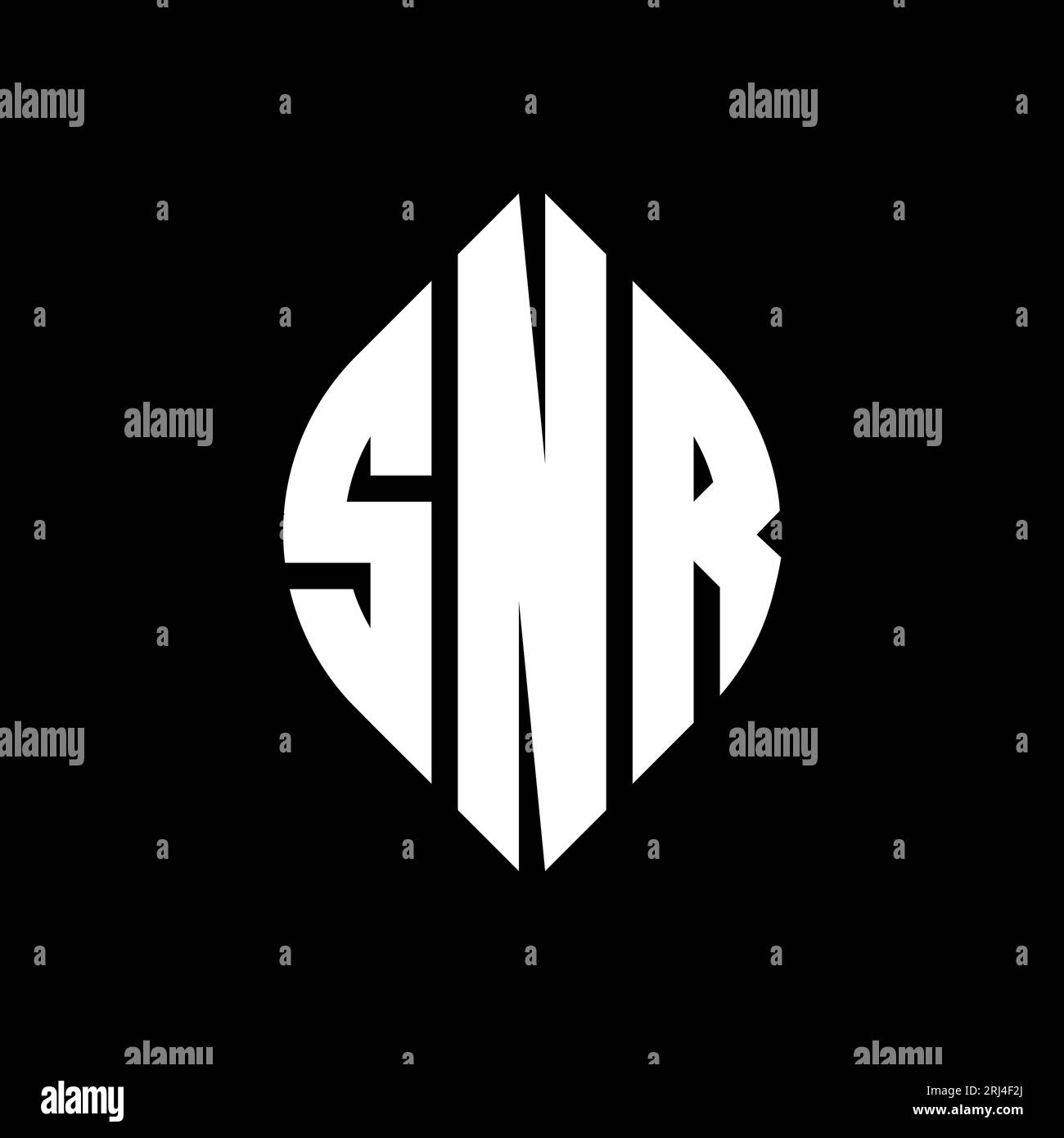 SNR circle letter logo design with circle and ellipse shape. SNR ...
