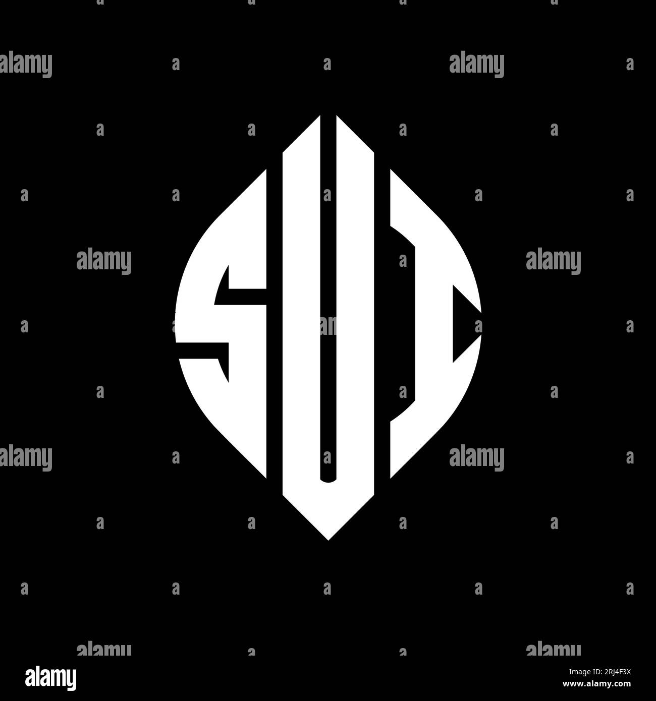 SUI circle letter logo design with circle and ellipse shape. SUI ...