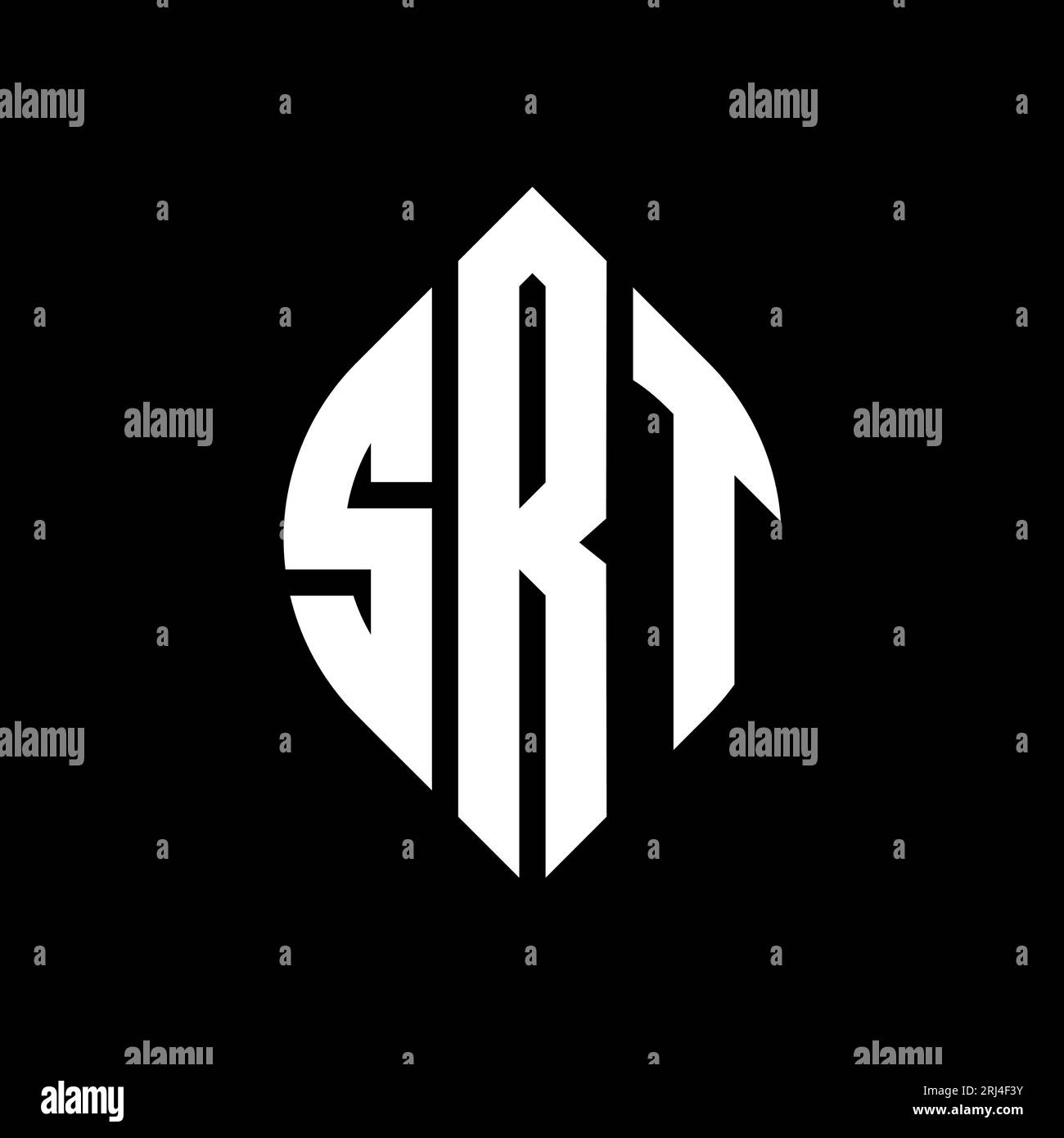 SRT circle letter logo design with circle and ellipse shape. SRT ...