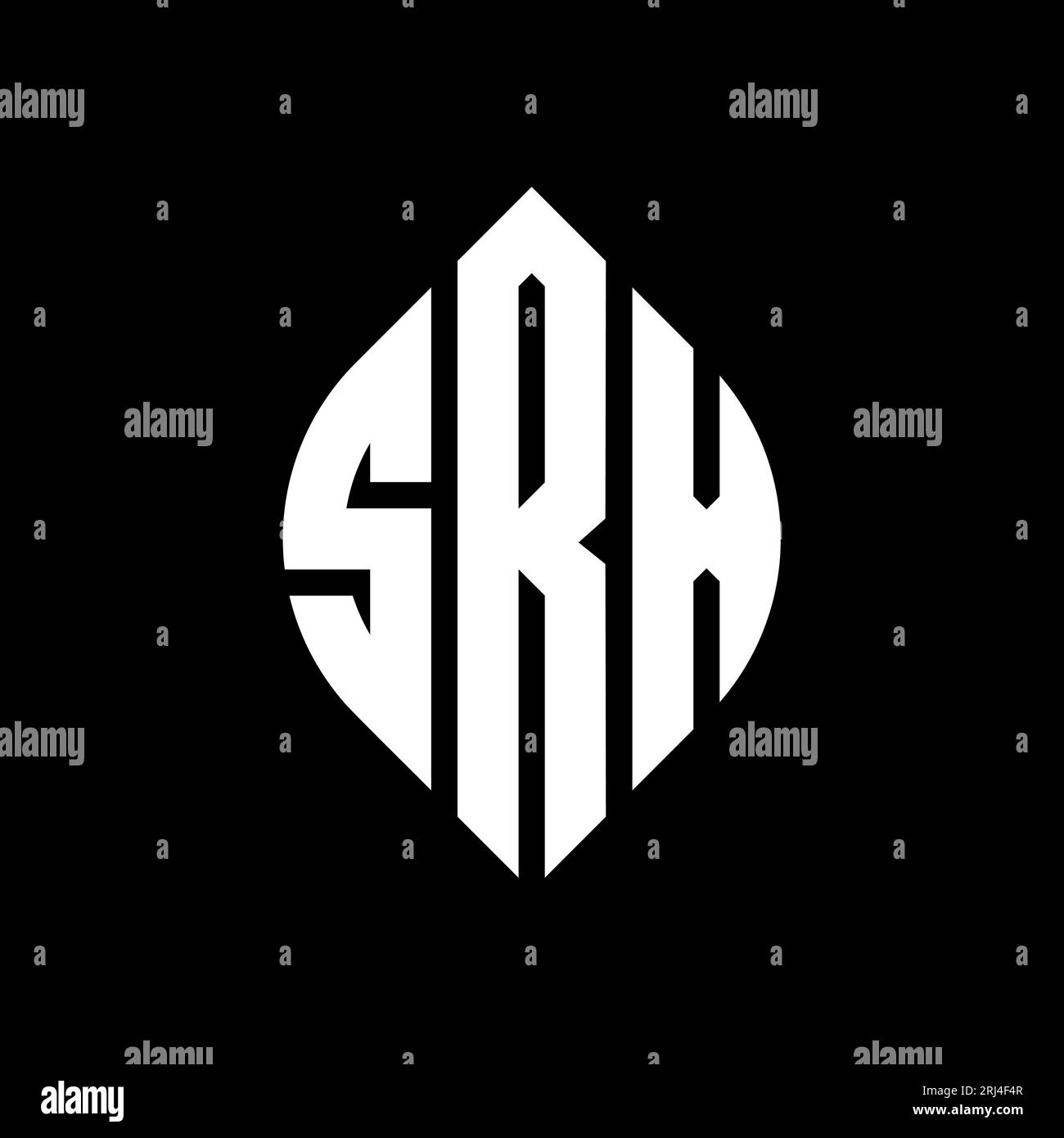 SRX circle letter logo design with circle and ellipse shape. SRX ...