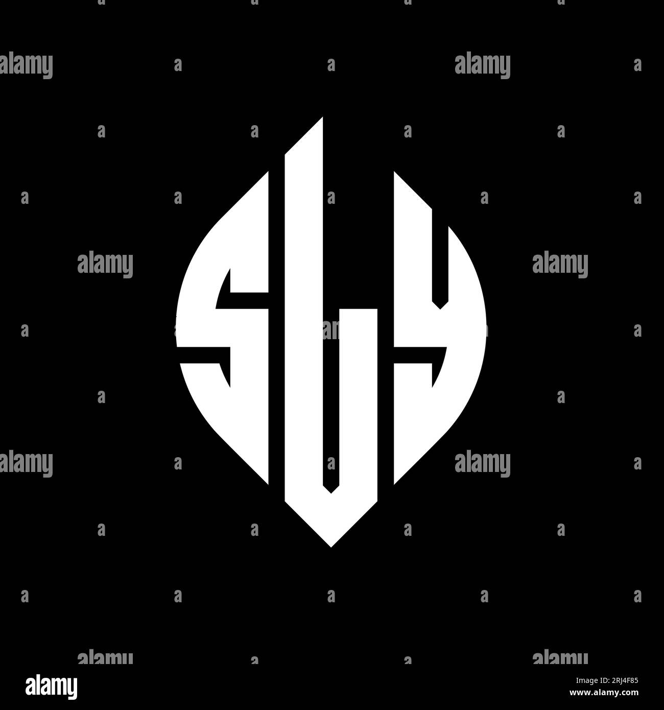 SLY circle letter logo design with circle and ellipse shape. SLY ...
