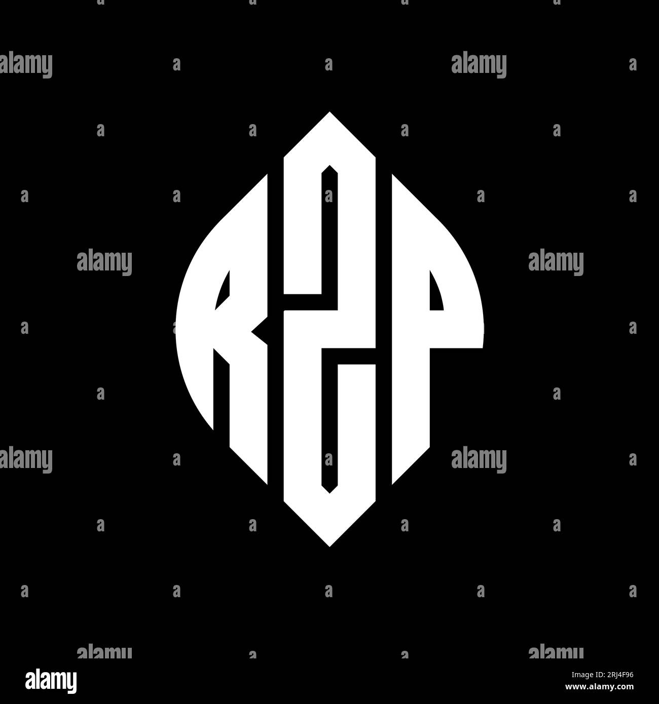 RZP circle letter logo design with circle and ellipse shape. RZP ...