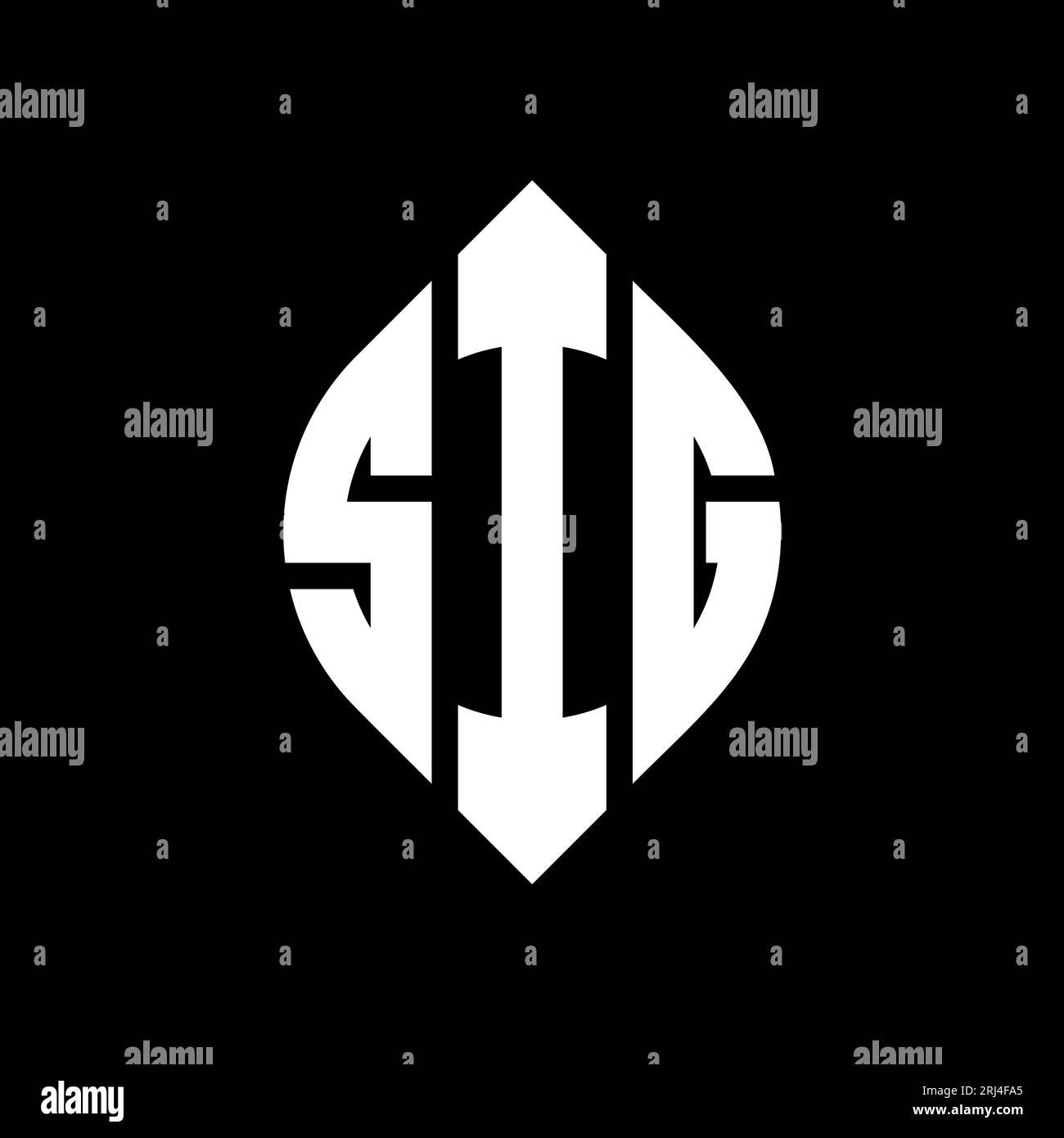 SIG circle letter logo design with circle and ellipse shape. SIG ...
