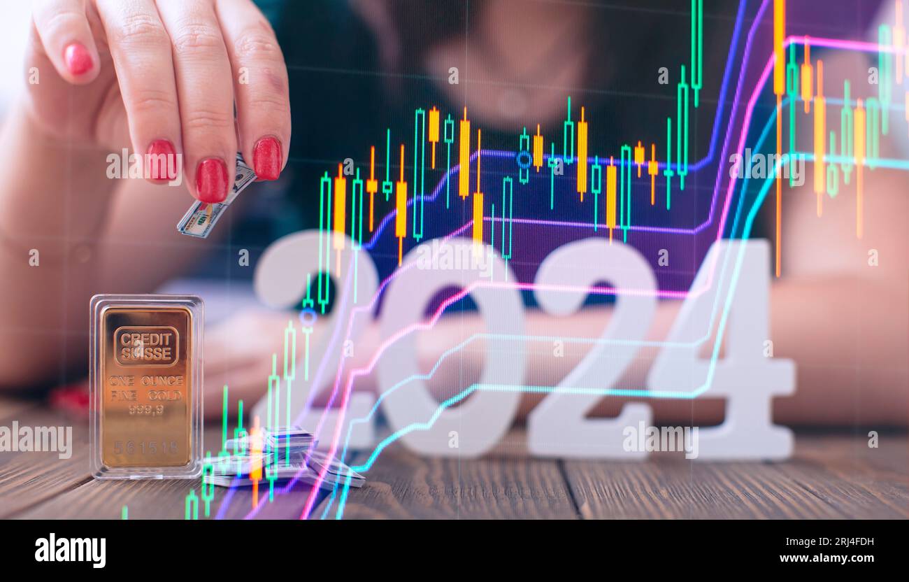 The idea of investing money in 2024, girl chooses gold as capital is ...