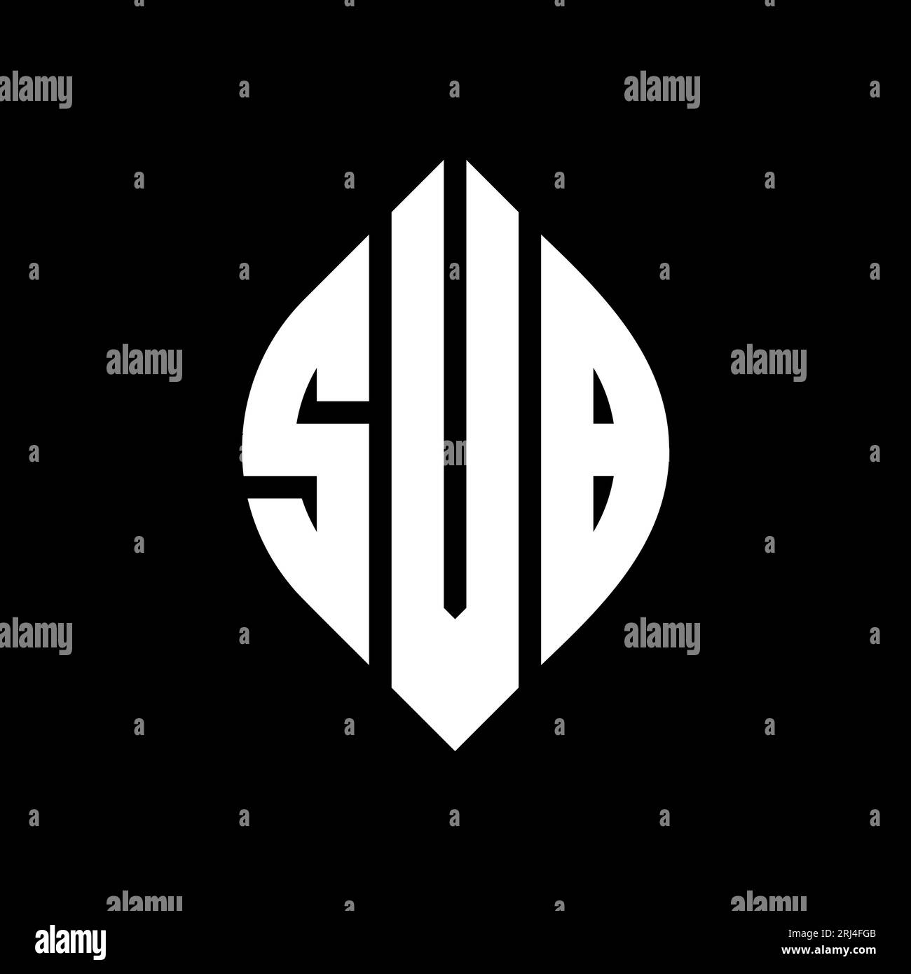 SVB circle letter logo design with circle and ellipse shape. SVB ...