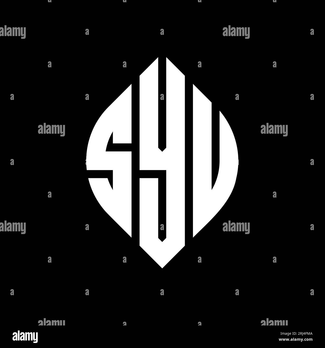 SYU circle letter logo design with circle and ellipse shape. SYU ...