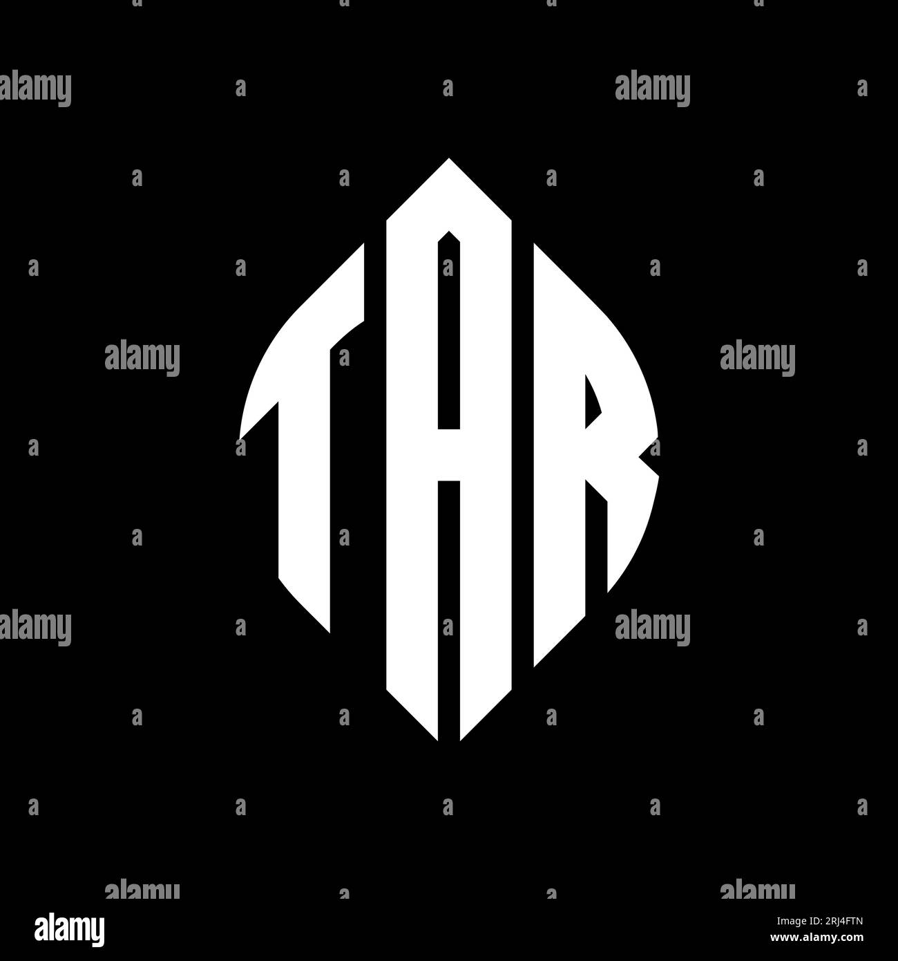 TAR circle letter logo design with circle and ellipse shape. TAR ...