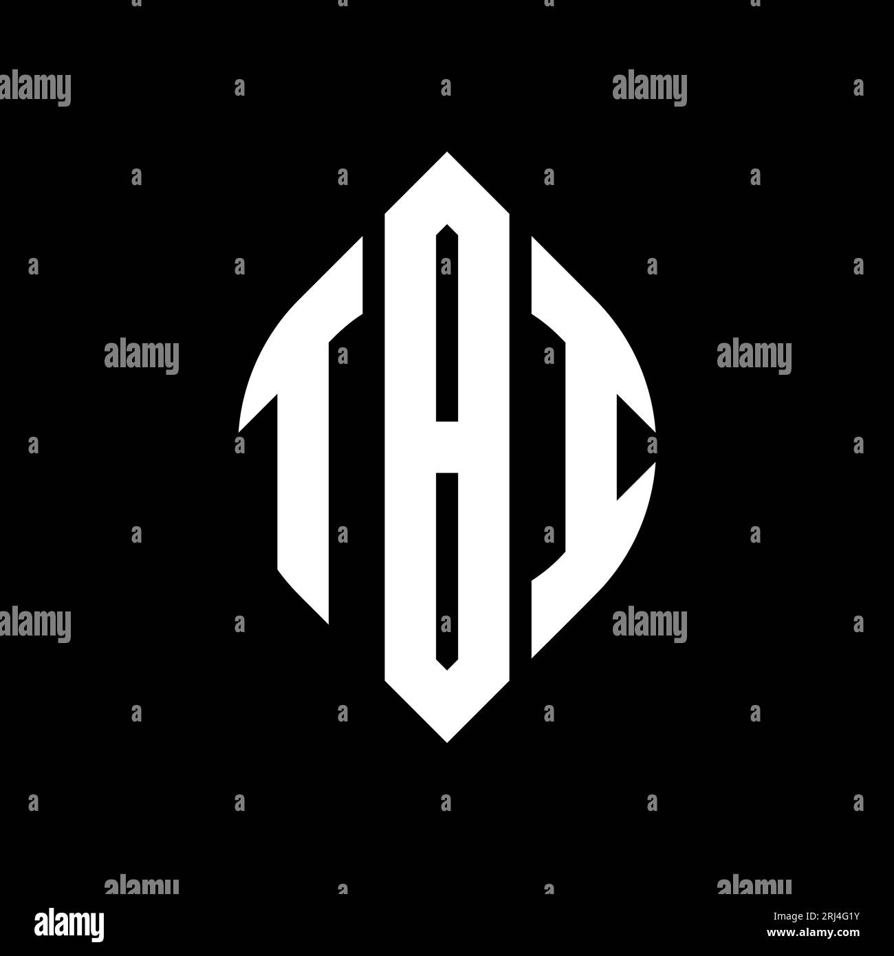 TBI circle letter logo design with circle and ellipse shape. TBI ...