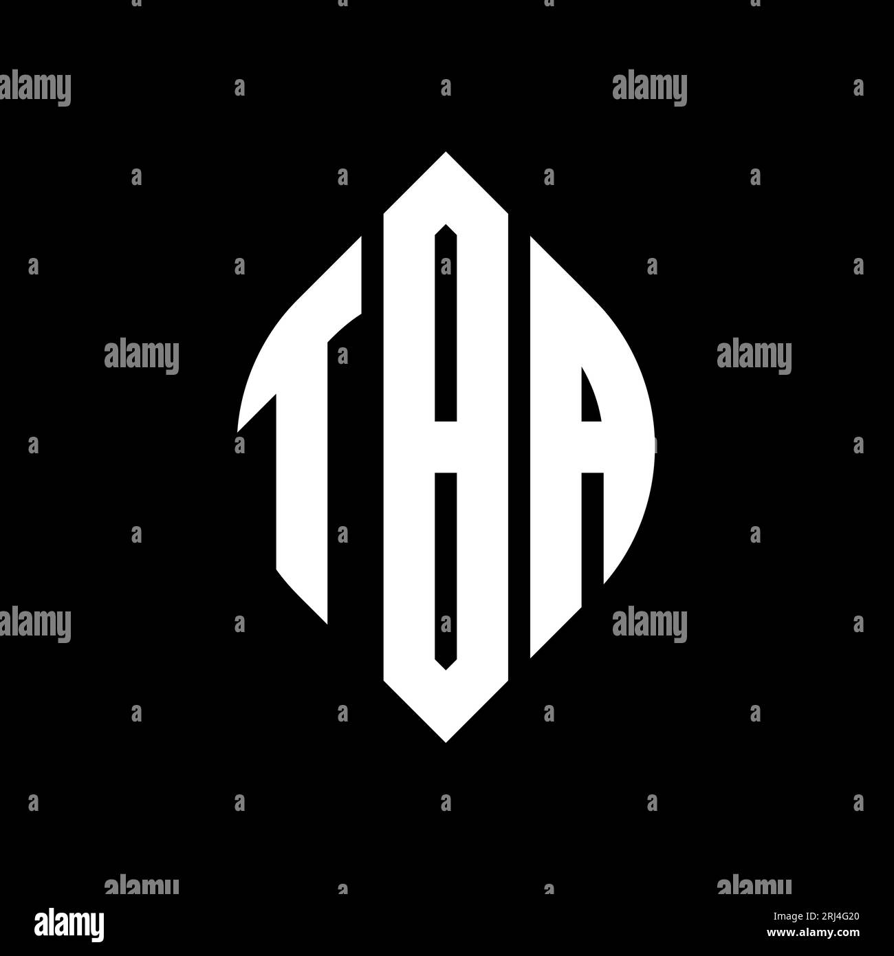 TBA circle letter logo design with circle and ellipse shape. TBA ...
