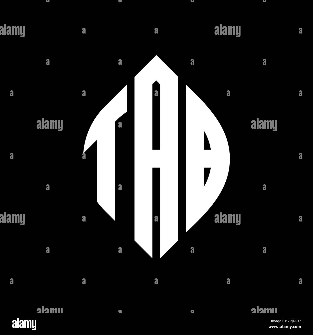 TAB circle letter logo design with circle and ellipse shape. TAB ...