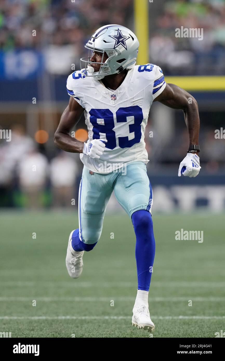 Dallas Cowboys wide receiver Jalen Brooks (83) runs down the field ...