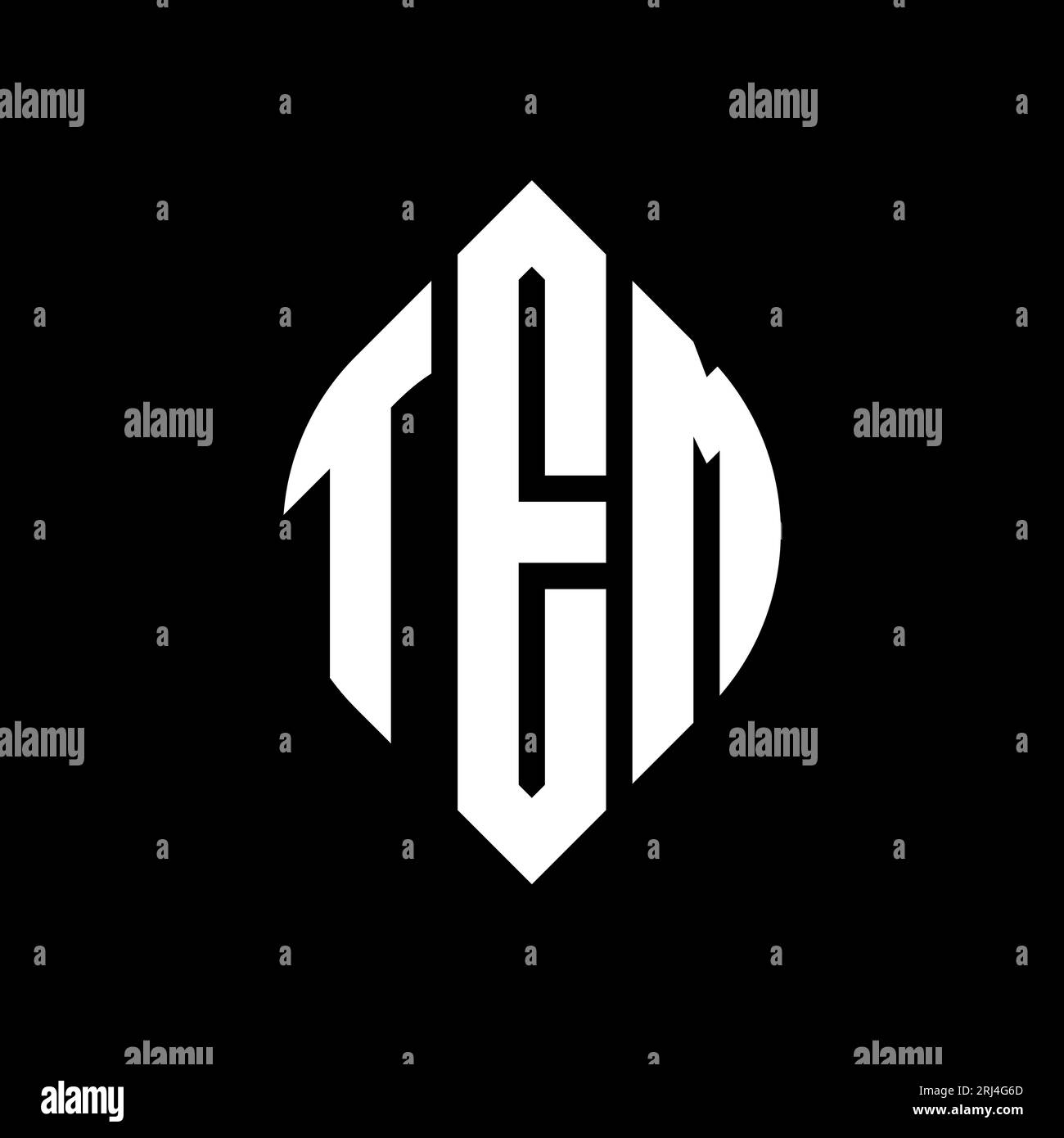 TEM circle letter logo design with circle and ellipse shape. TEM ...