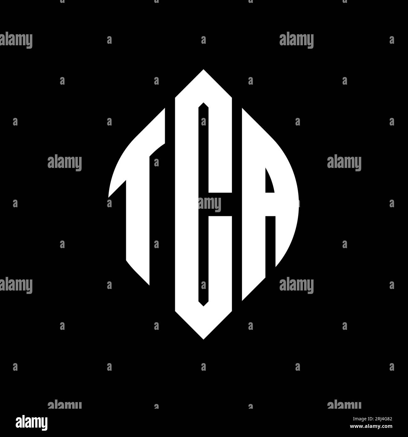 TCA circle letter logo design with circle and ellipse shape. TCA ...