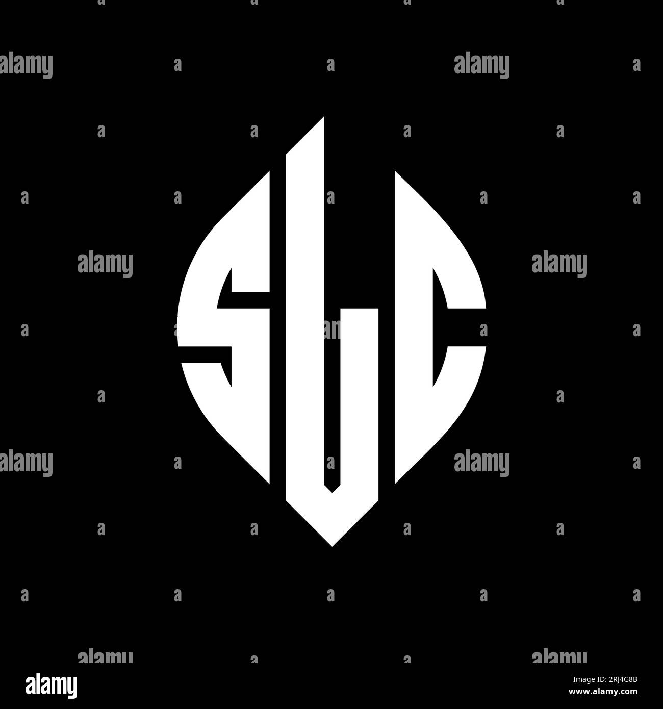 SLC circle letter logo design with circle and ellipse shape. SLC ...