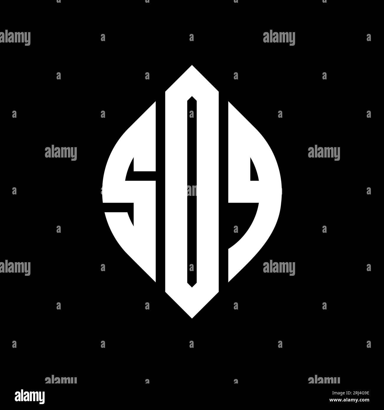 SDQ circle letter logo design with circle and ellipse shape. SDQ ...