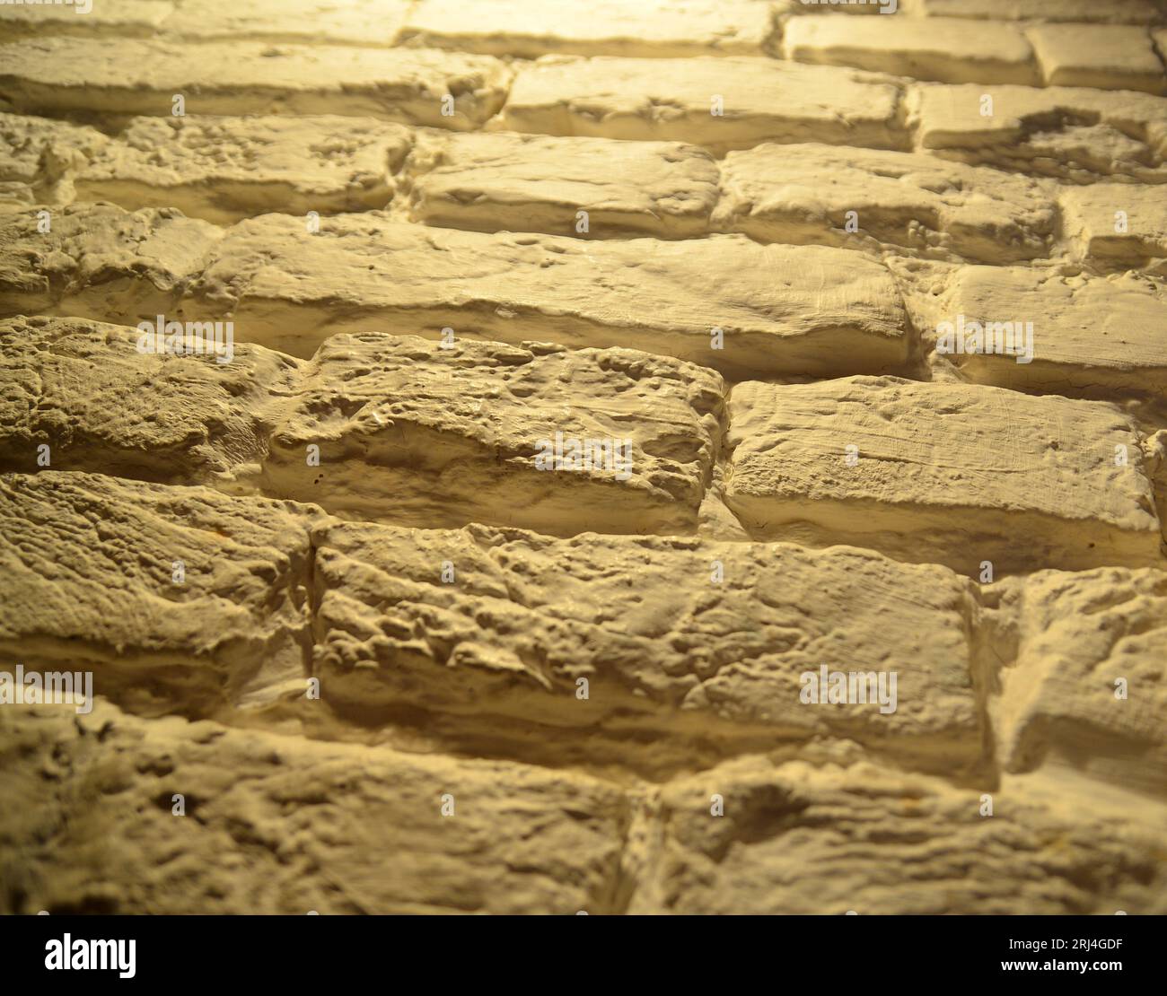 Brick wall texture photo, close-up macro view with bokeh Stock Photo ...