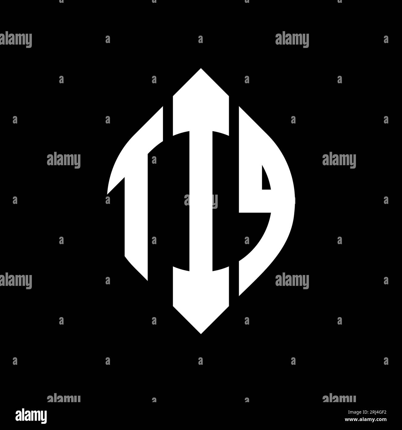 TIQ circle letter logo design with circle and ellipse shape. TIQ ...
