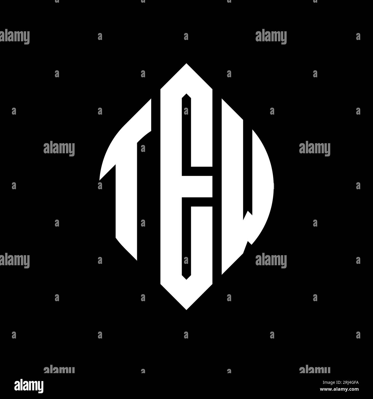TEW circle letter logo design with circle and ellipse shape. TEW ...