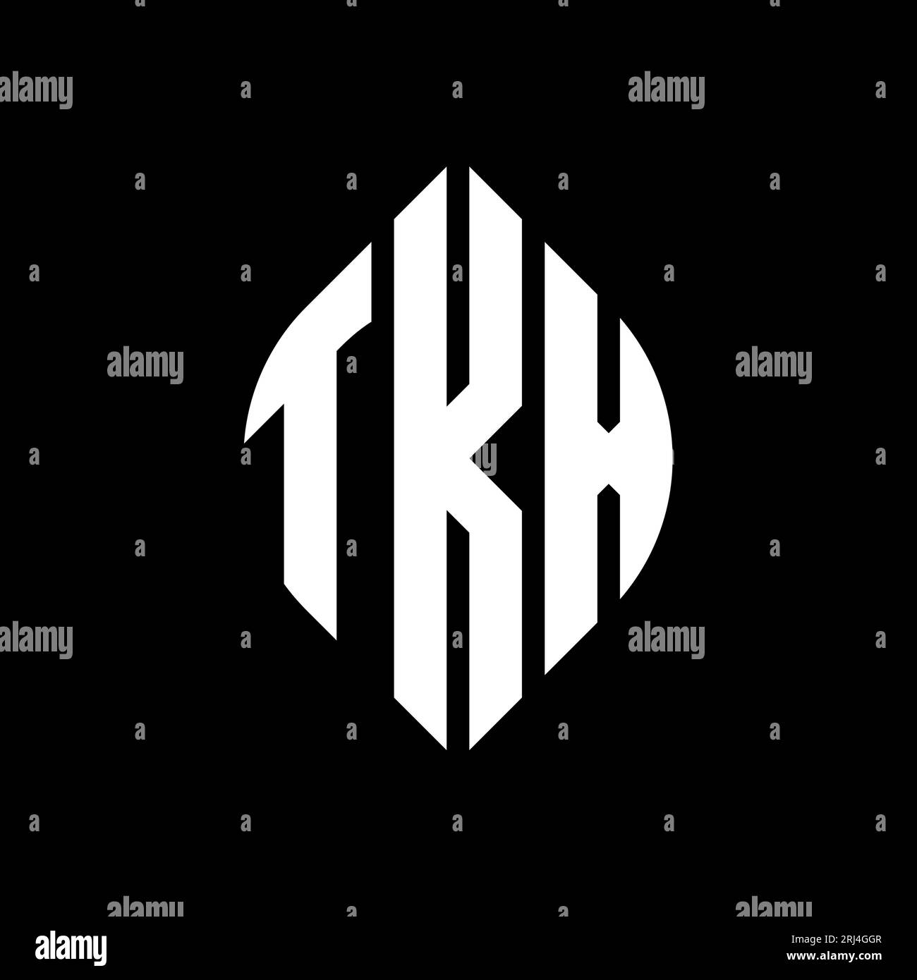 TKX circle letter logo design with circle and ellipse shape. TKX ...
