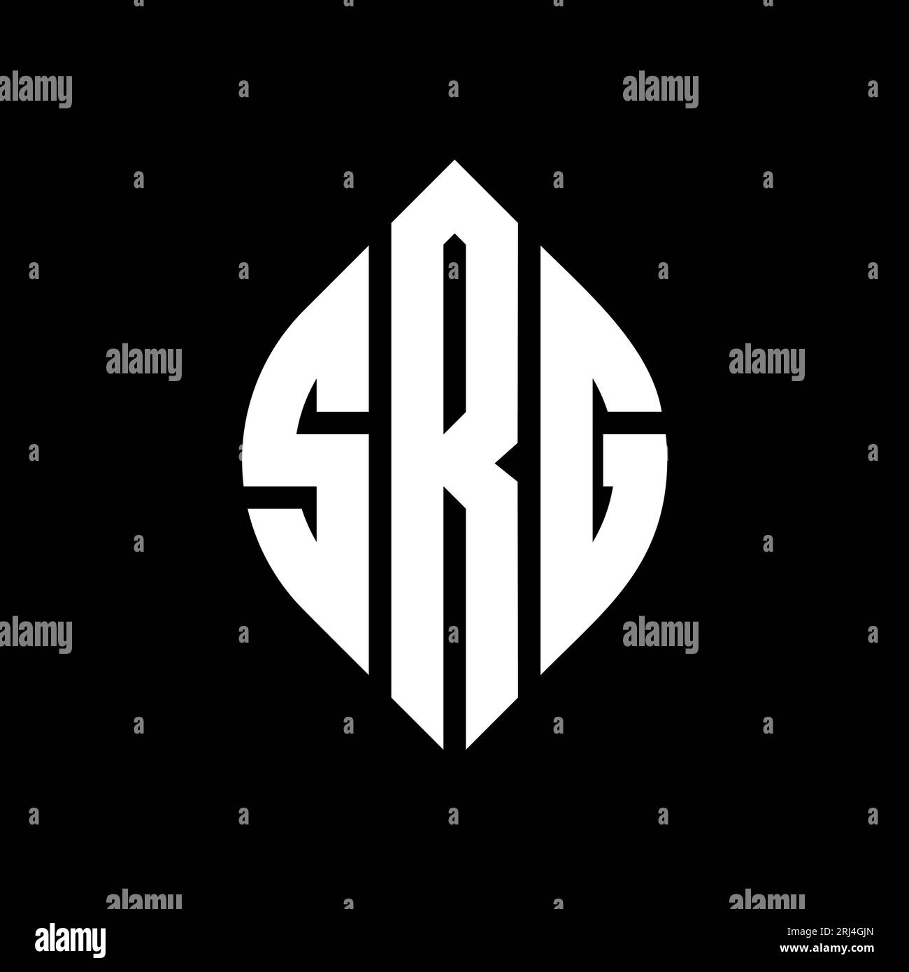 SRG circle letter logo design with circle and ellipse shape. SRG ...