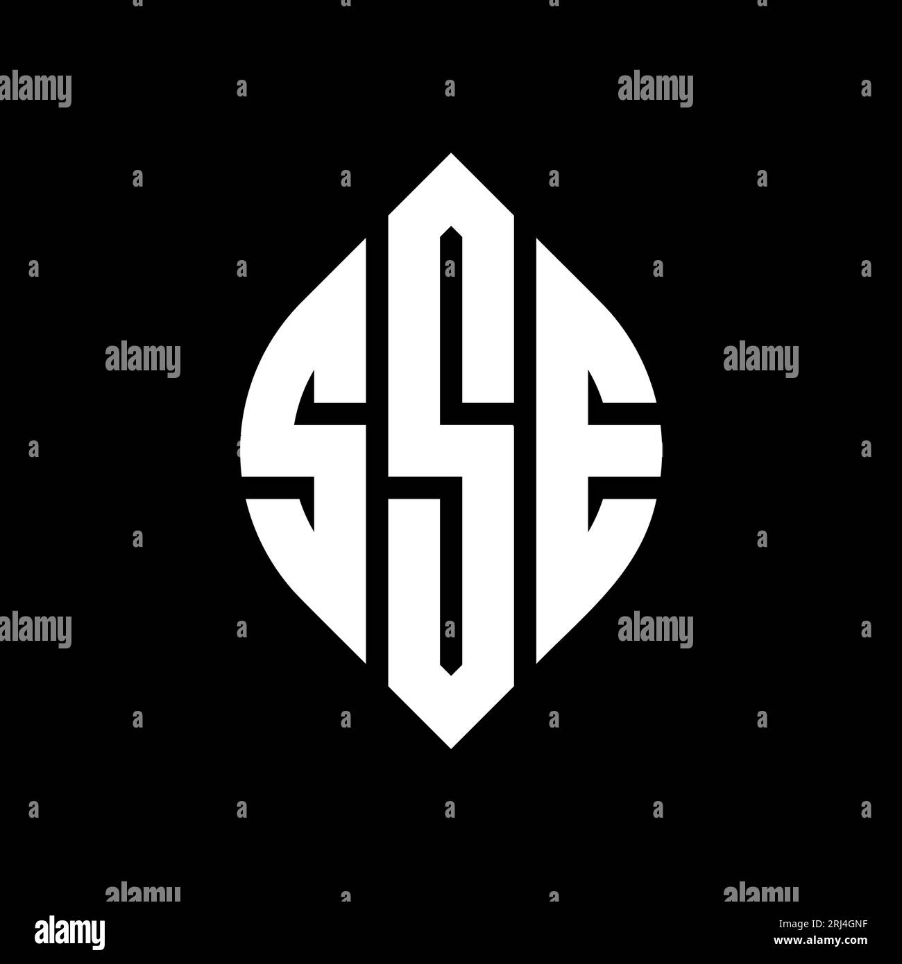 SSE circle letter logo design with circle and ellipse shape. SSE ...