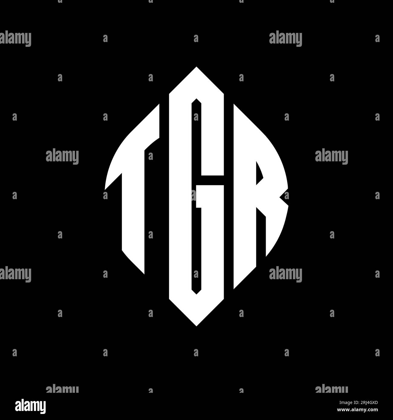 TGR circle letter logo design with circle and ellipse shape. TGR ...