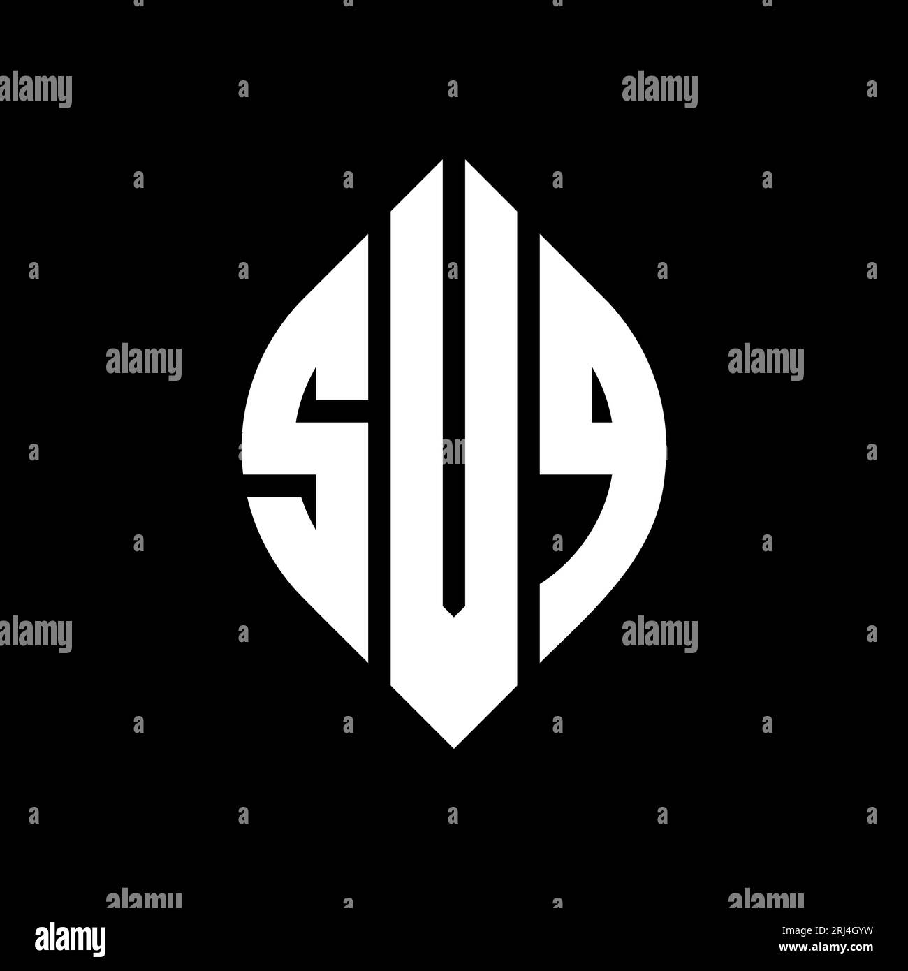 SVQ circle letter logo design with circle and ellipse shape. SVQ ...