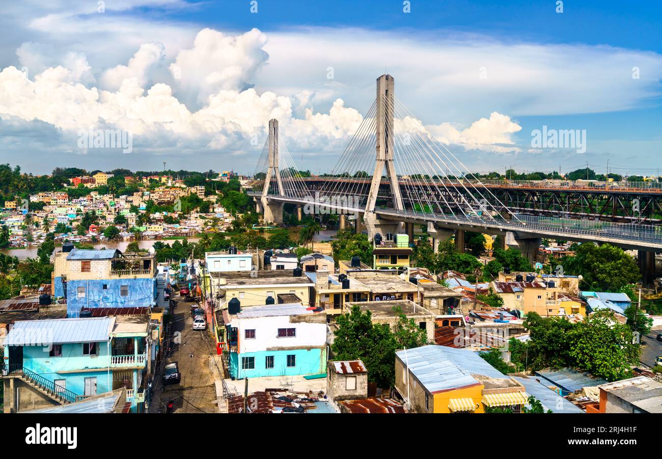 Puente Francisco del Rosario Sanchez bridge across the Ozama River in ...