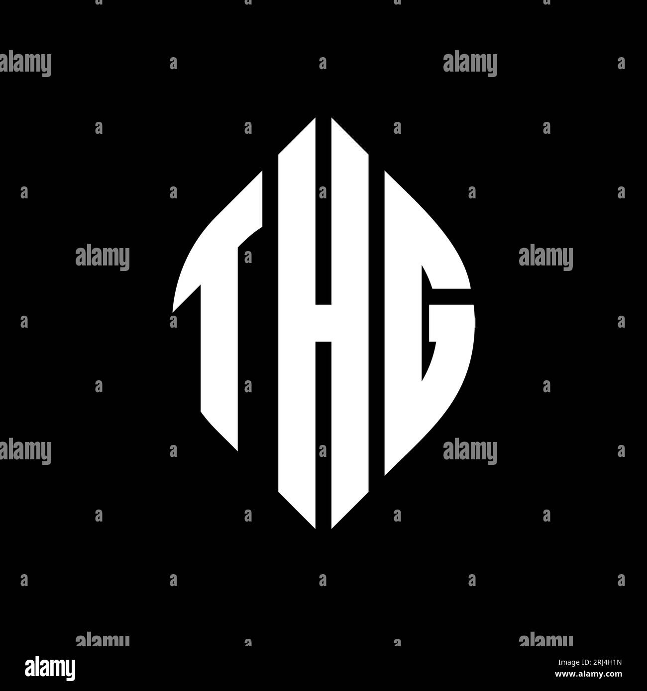 THG circle letter logo design with circle and ellipse shape. THG ...