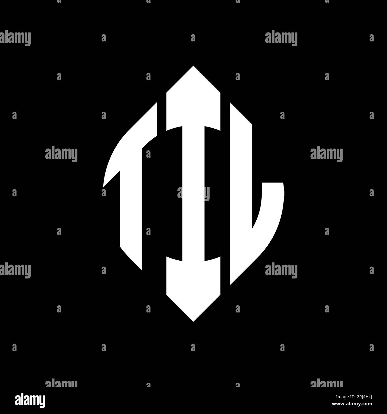 TIL circle letter logo design with circle and ellipse shape. TIL ...