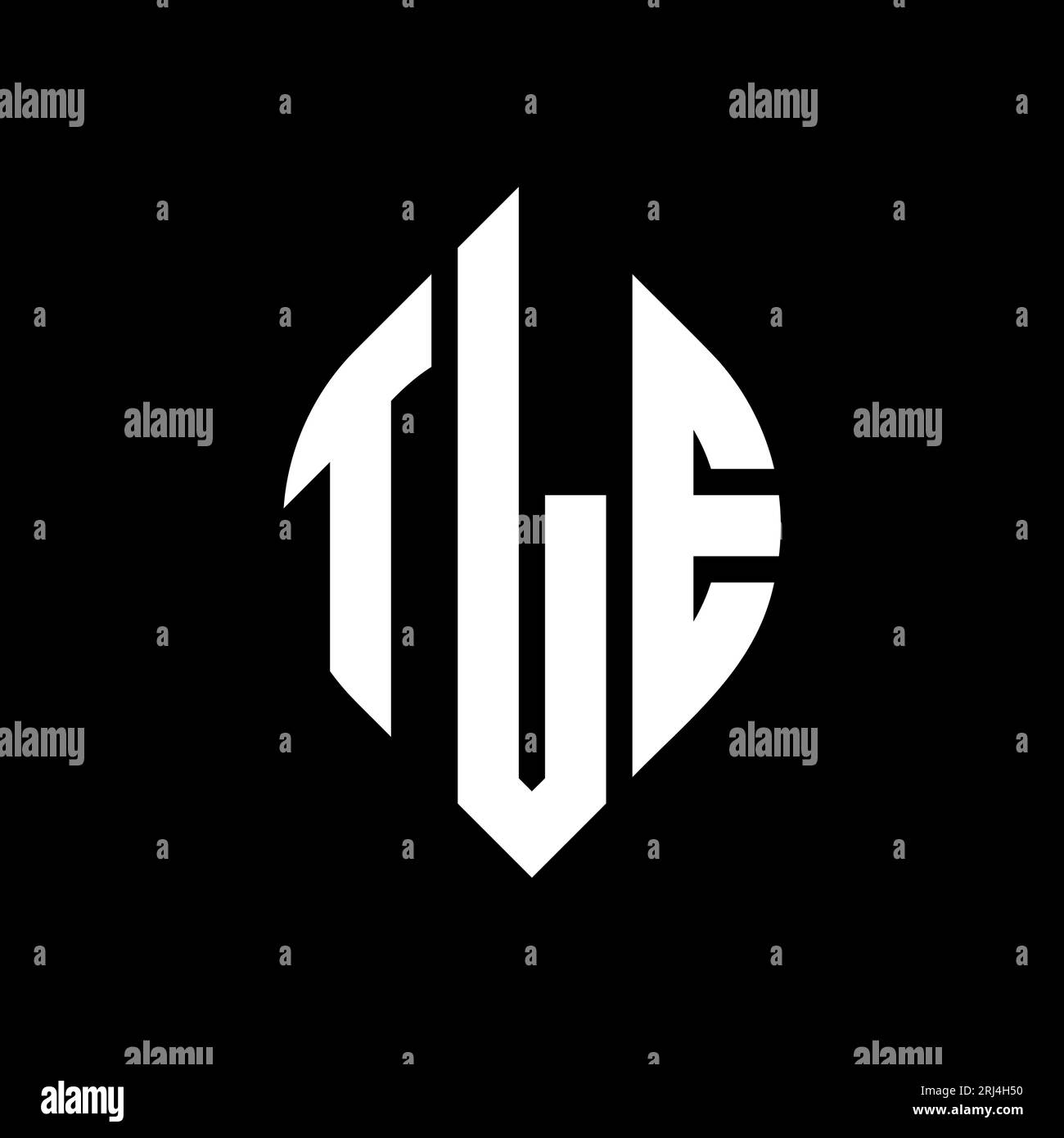 TLE circle letter logo design with circle and ellipse shape. TLE ...