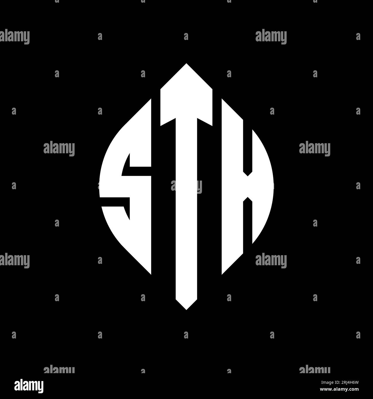 STX circle letter logo design with circle and ellipse shape. STX ...