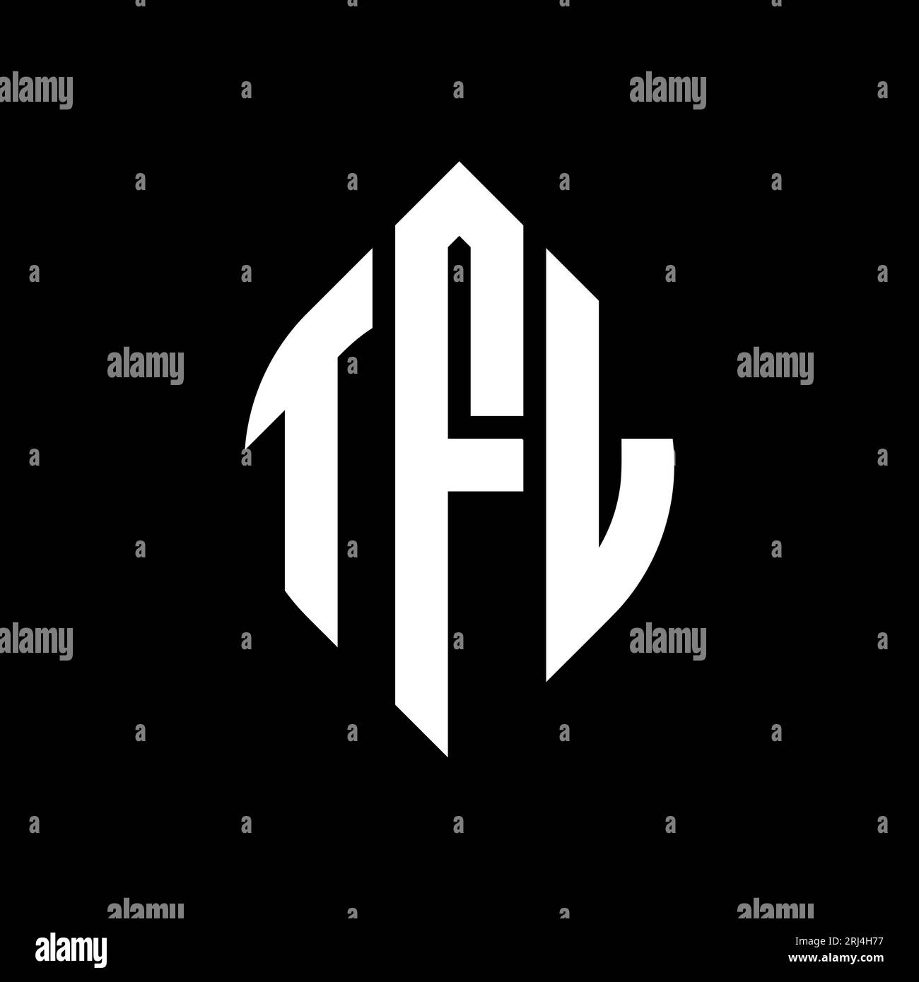 TFL circle letter logo design with circle and ellipse shape. TFL ...