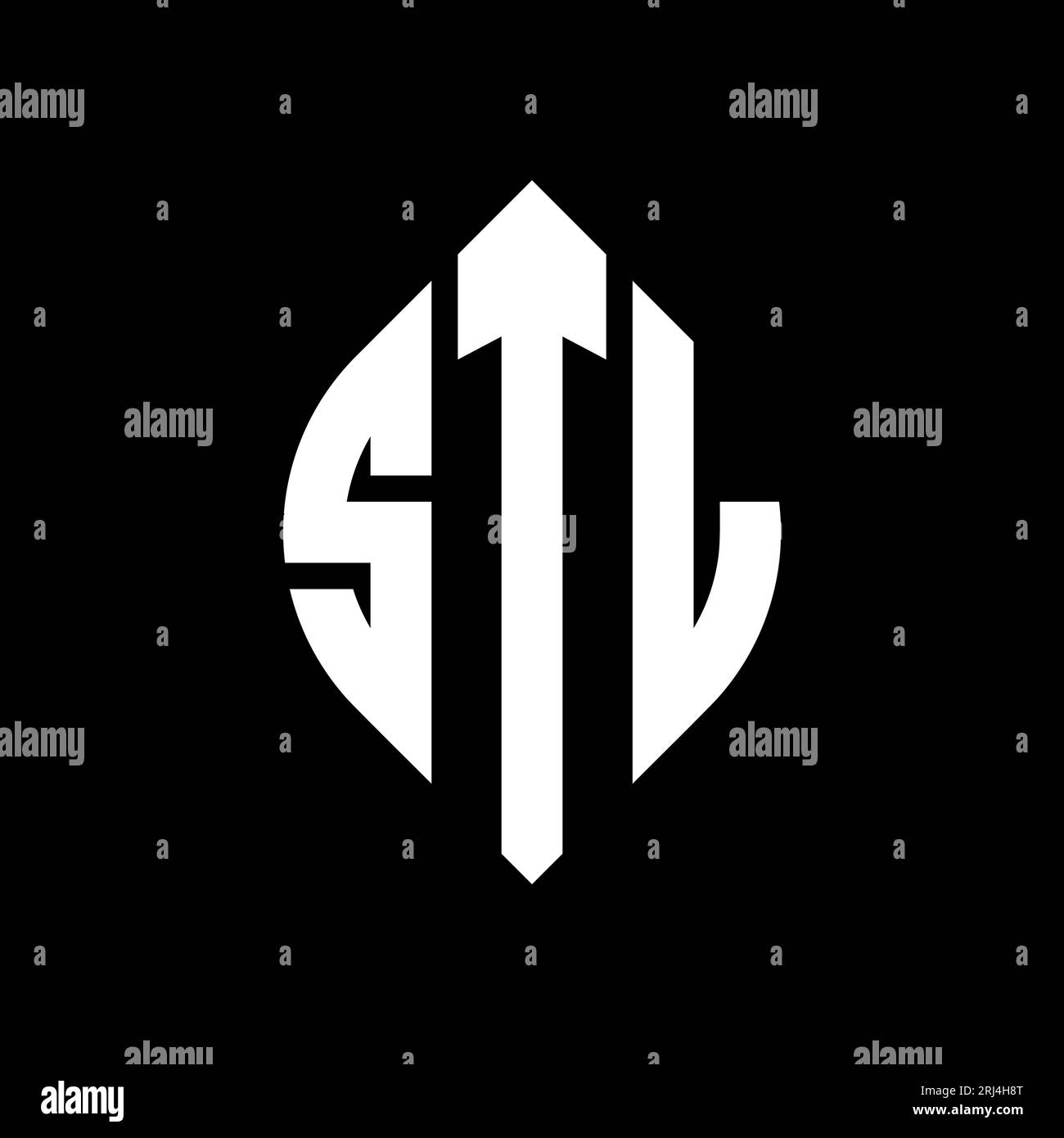 STL circle letter logo design with circle and ellipse shape. STL ...