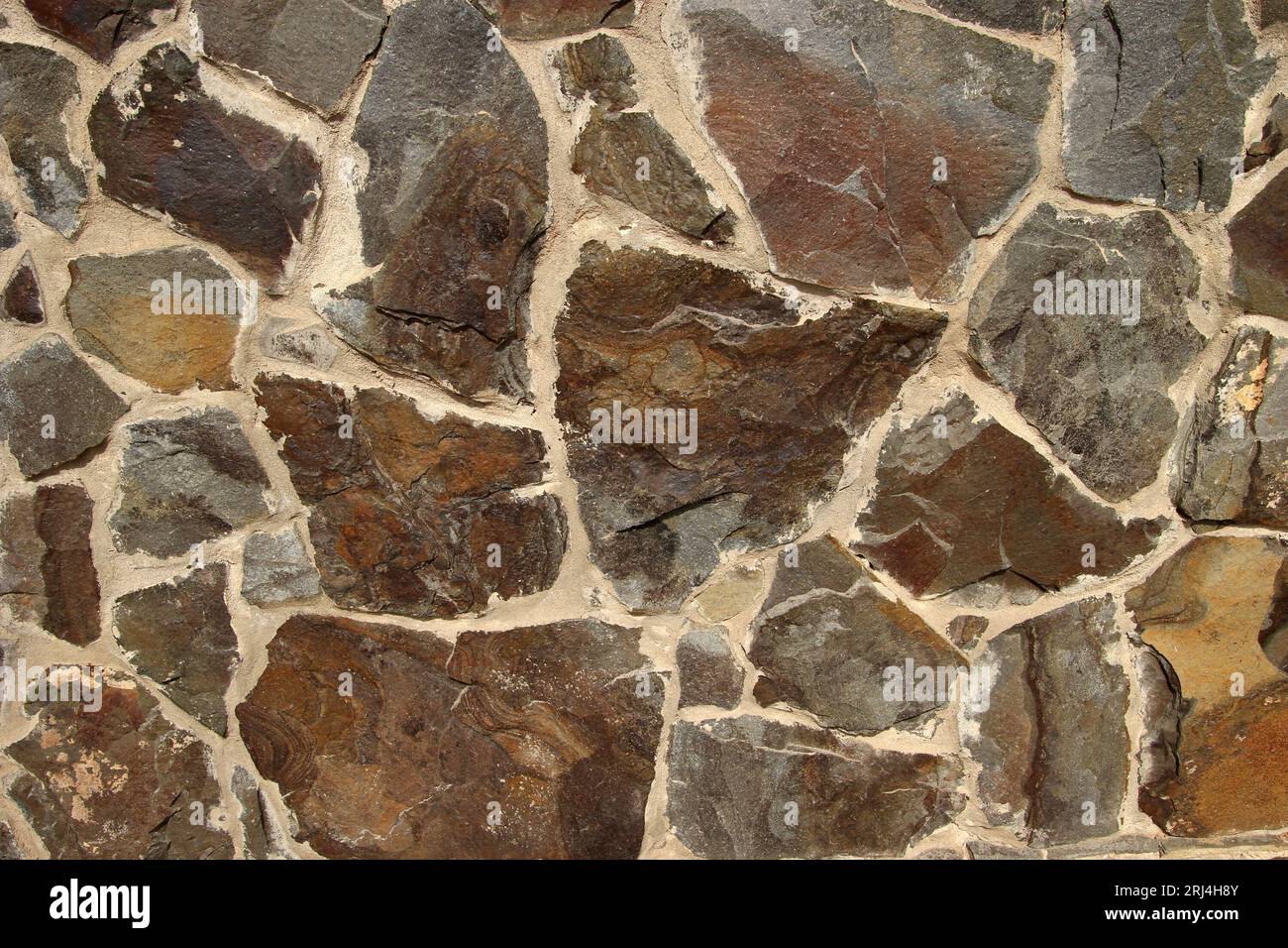Stone texture made of different shape stones. Realistic stone pattern ...