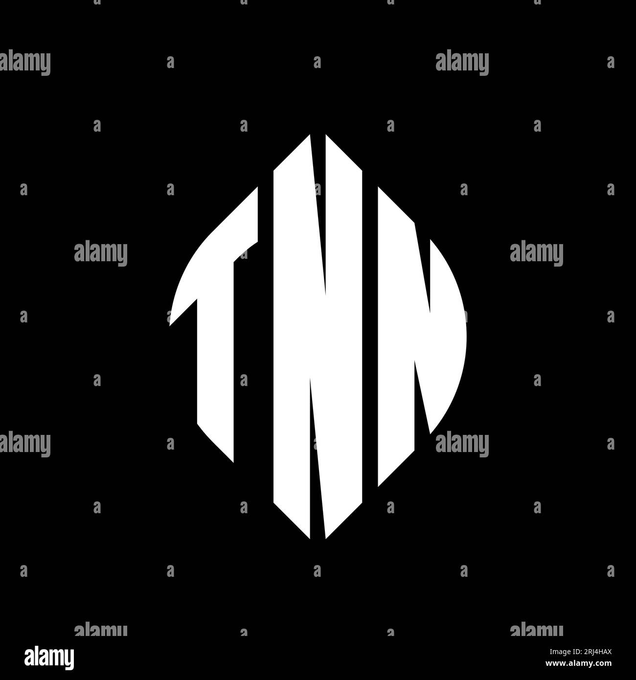 TNN circle letter logo design with circle and ellipse shape. TNN ...