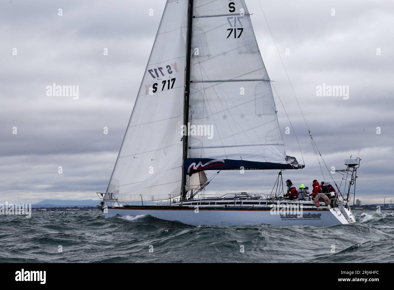 Large fixed keel yachts are seen racing during the 2023 Ocean Racing ...