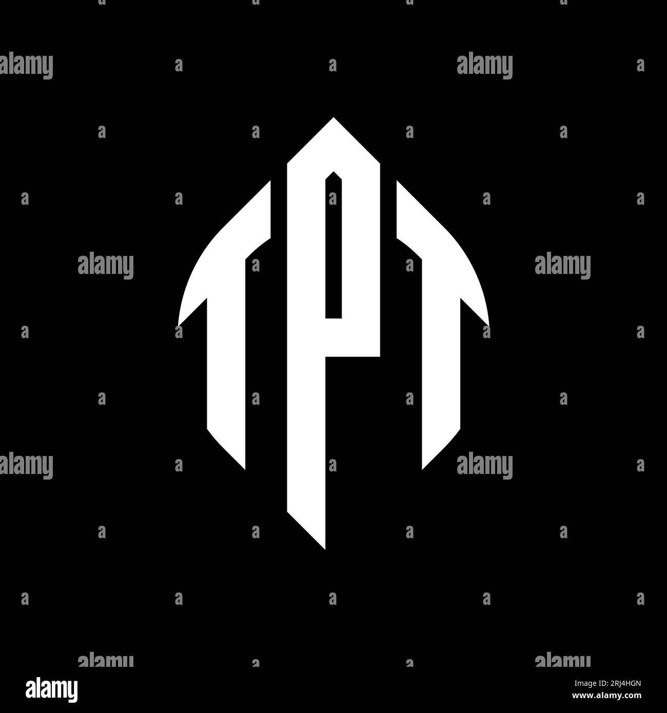 TPT circle letter logo design with circle and ellipse shape. TPT ...