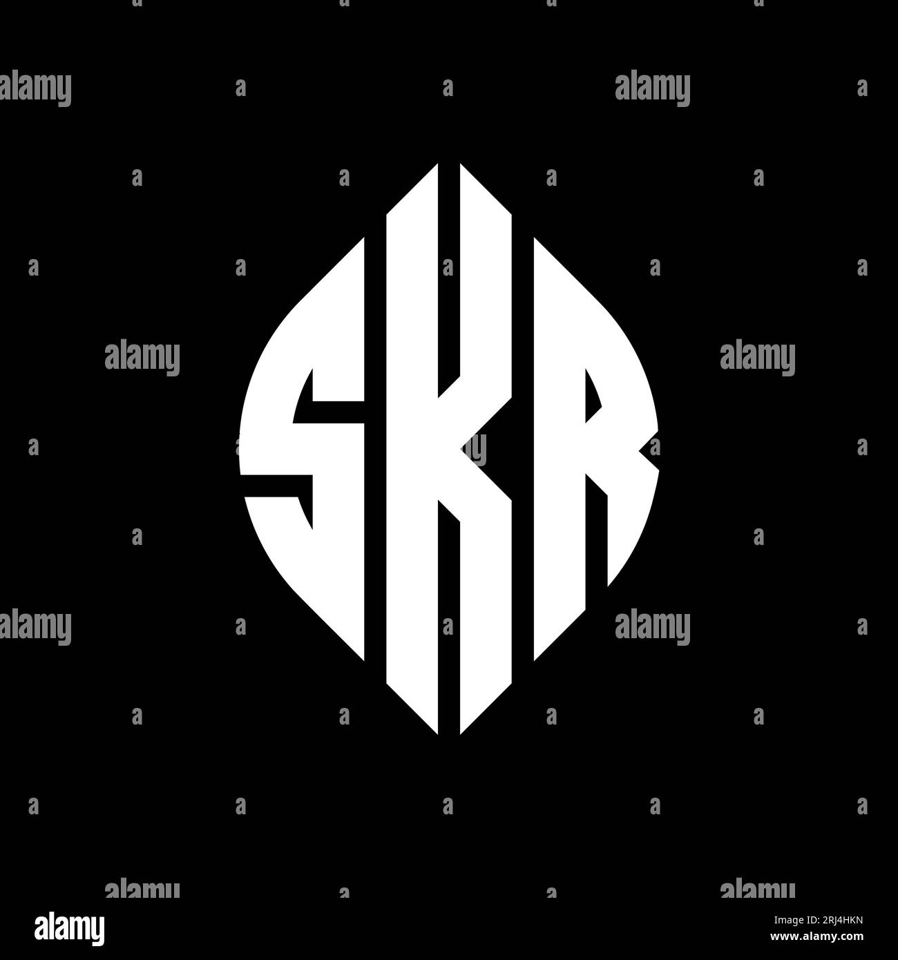 SKR circle letter logo design with circle and ellipse shape. SKR ...