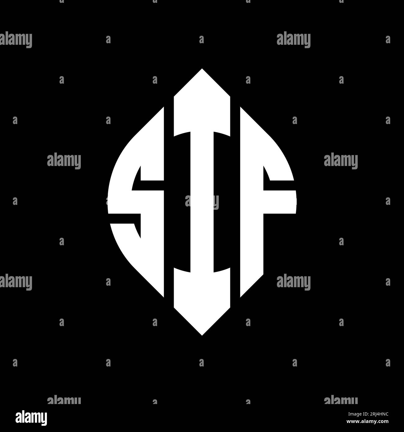 SIF circle letter logo design with circle and ellipse shape. SIF ...