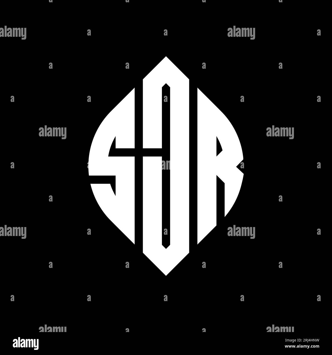 SJR circle letter logo design with circle and ellipse shape. SJR ...